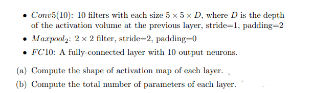 Solved CNN Consider the convolutional network defined by the | Chegg.com