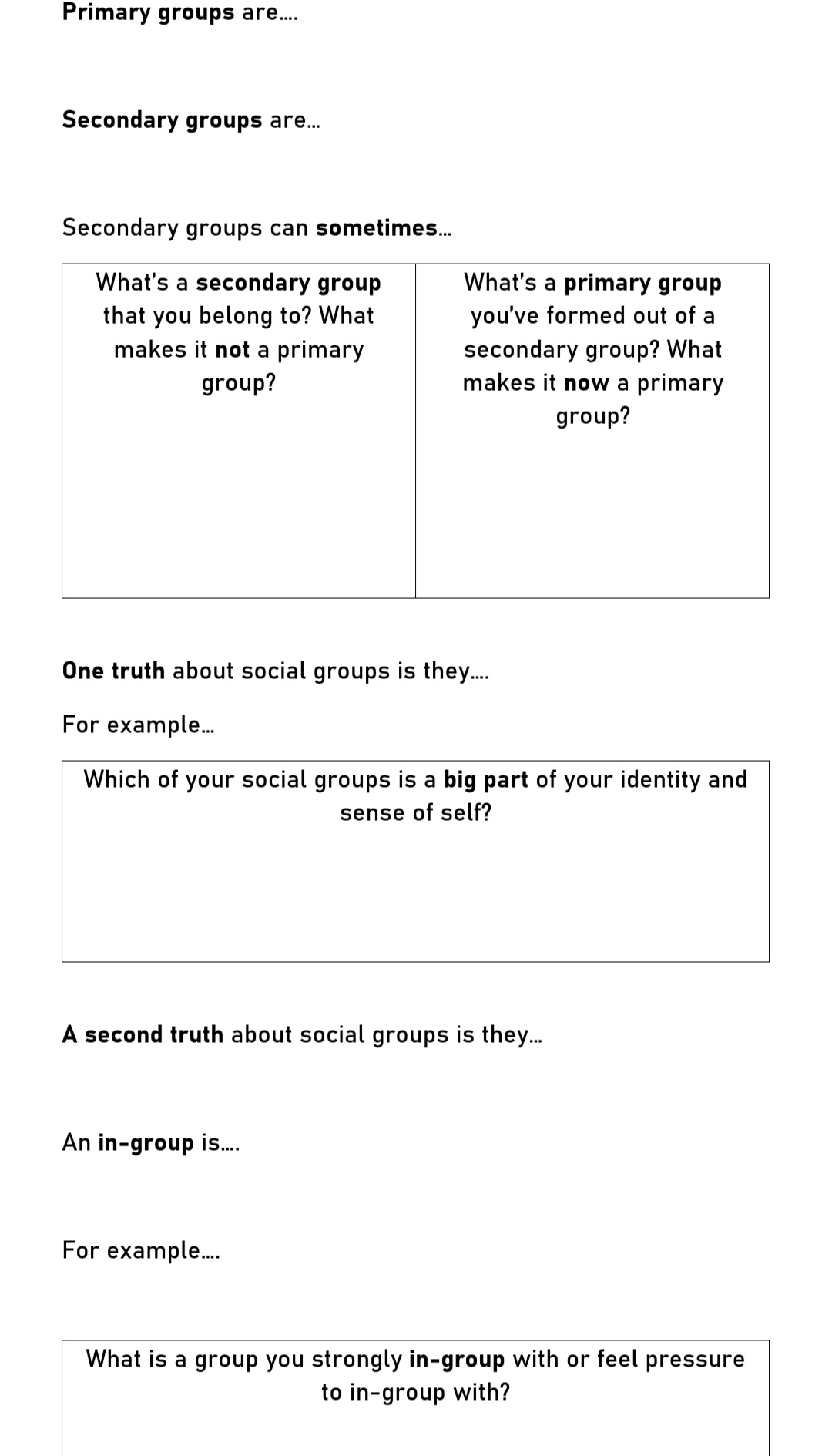 Complete these notes as you go through the Social | Chegg.com