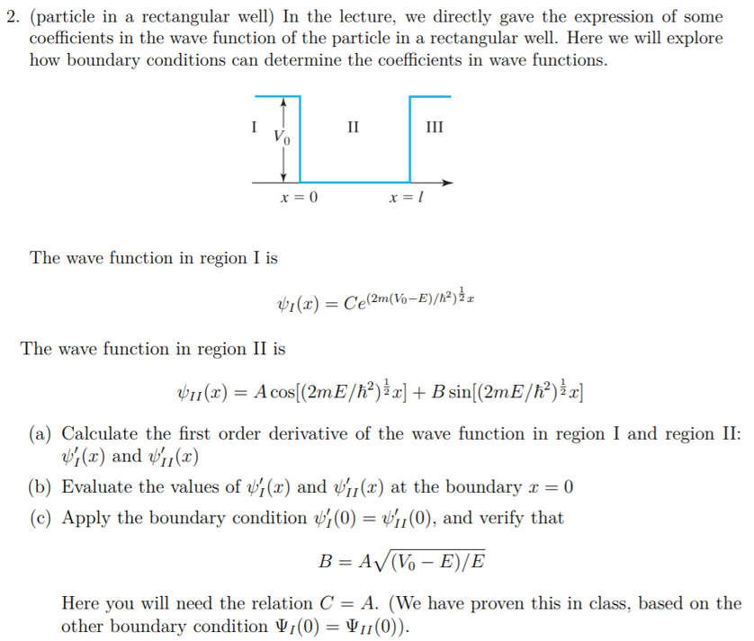 Solved 2. (particle in a rectangular well) In the lecture, | Chegg.com