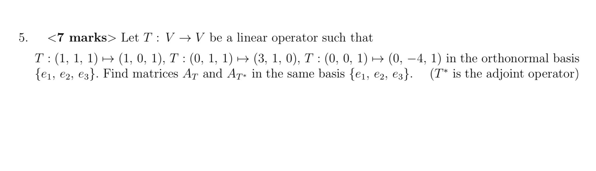 Solved 5. Let T:V→V be a linear operator such | Chegg.com