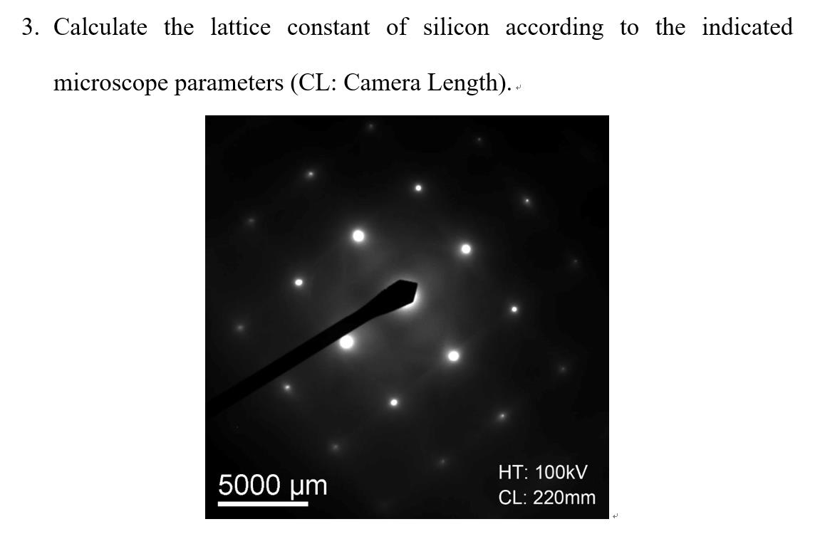 Electron Diffraction and Kikuchi Bands 1. Index the | Chegg.com