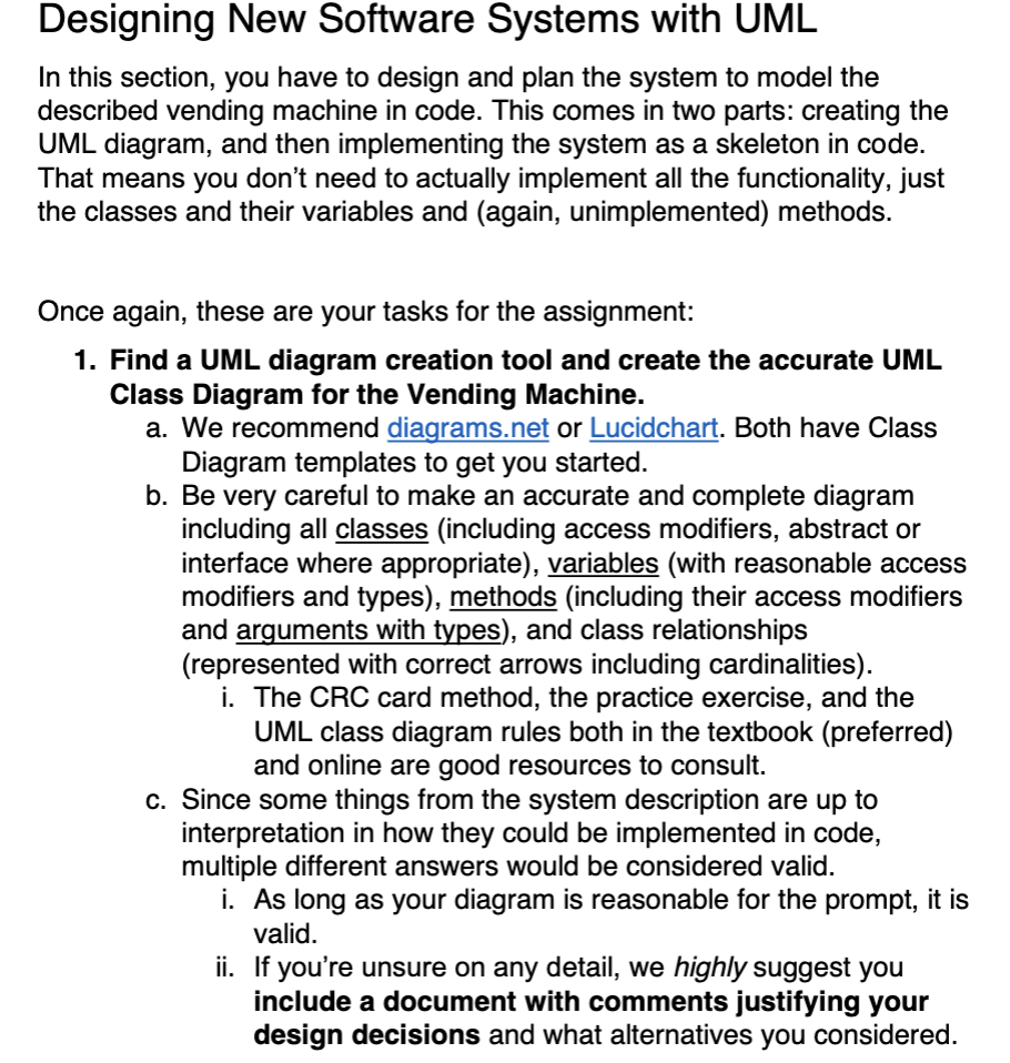 Solved Designing New Software Systems with UML In this | Chegg.com