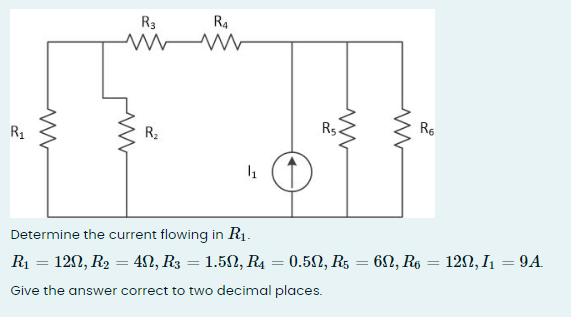 Solved Determine the current flowing in R1. | Chegg.com