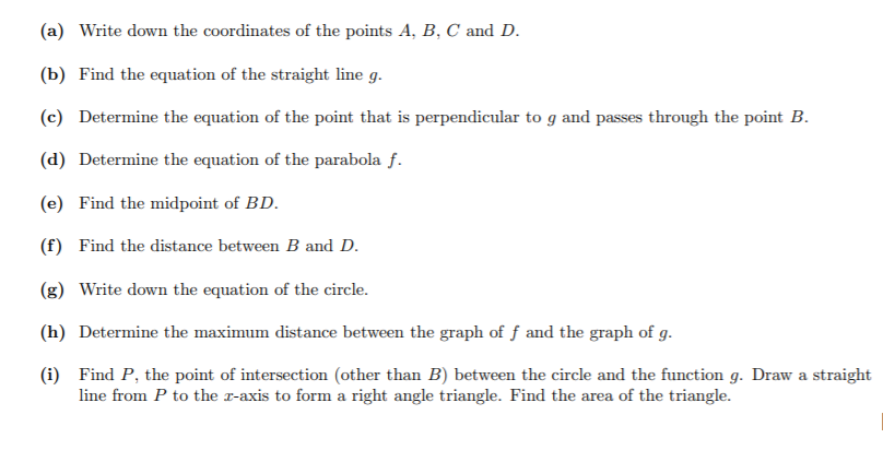 Solved D B f (a) Write down the coordinates of the points | Chegg.com