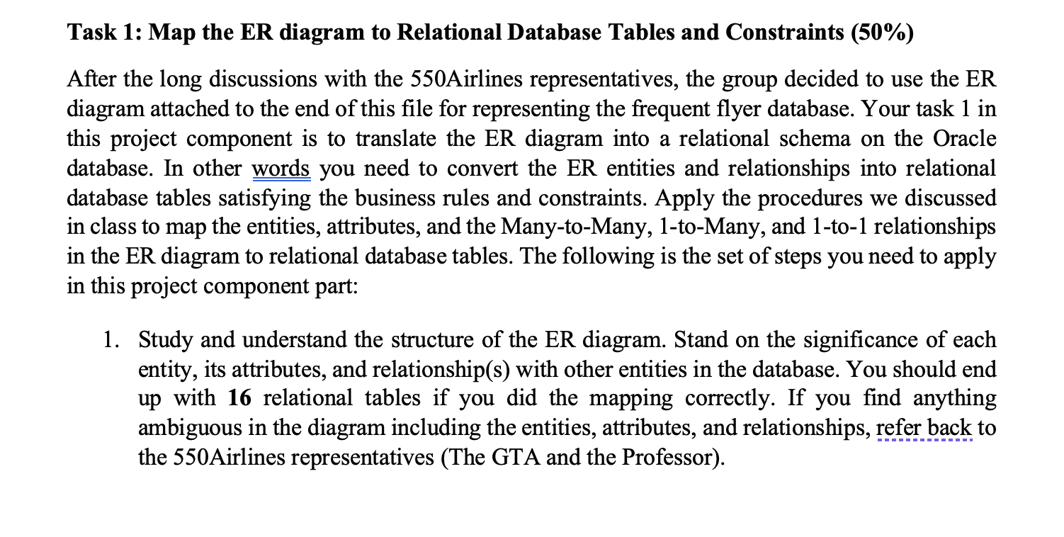 [Solved]: Task 1: Map the ER diagram to