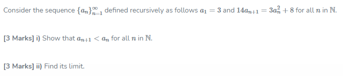 Solved Consider the sequence {en} defined recursively as | Chegg.com