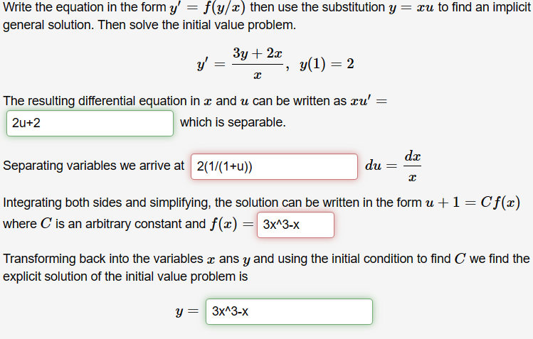 Solved Write the equation in the form y'=f(yx) ﻿then use the | Chegg.com