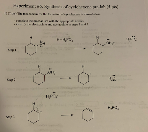 Solved Experiment #6: Synthesis of cyclohexene pre-lab (4 | Chegg.com