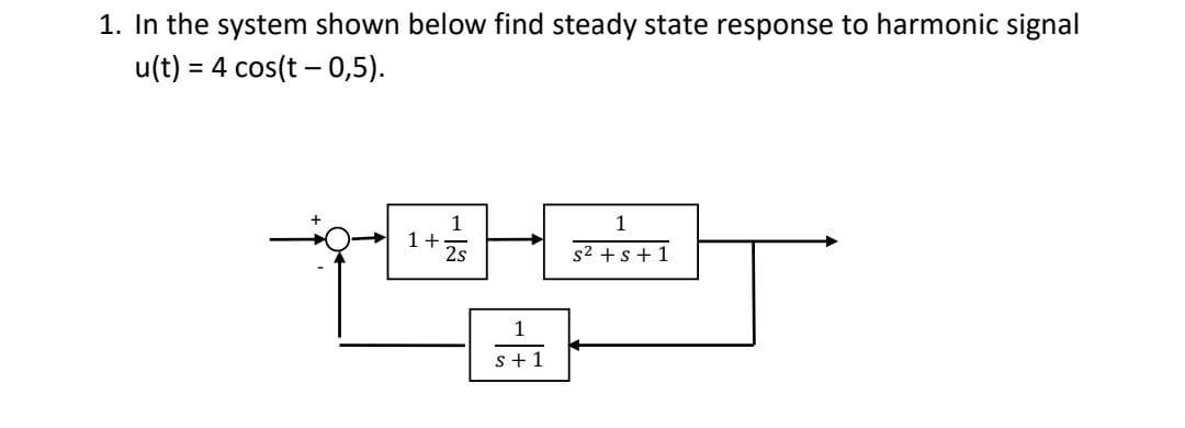 Solved 1. In the system shown below find steady state | Chegg.com