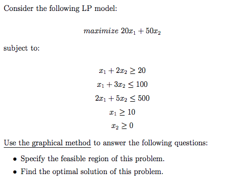Solved Consider the following LP model: maximize 20.01 | Chegg.com