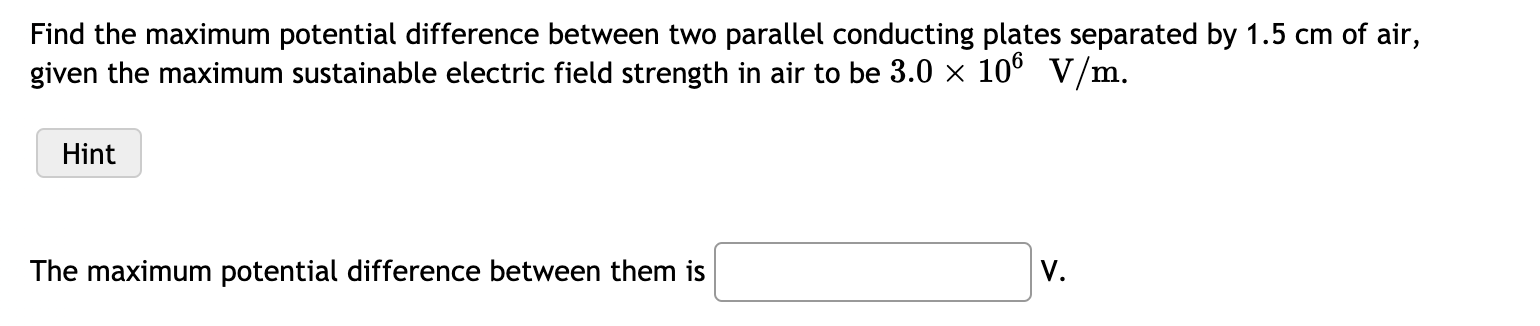 Solved Find the maximum potential difference between two | Chegg.com