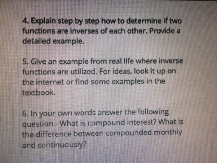 Solved 4 Explain Step By Step How To Determine If Two 4564
