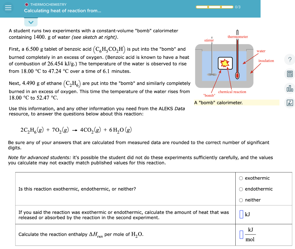 Solved A student runs two experiments with a constant-volume | Chegg.com