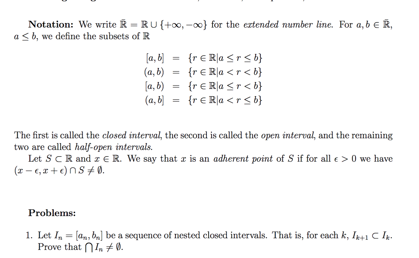 Solved Notation: We write R = RU{+0,-} for the extended | Chegg.com