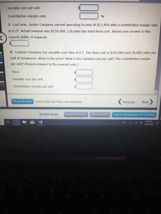 Solved Price, Variable Cost per Unit, Contribution Margin, | Chegg.com