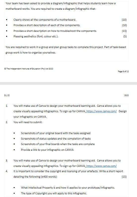 Solved Your team has been asked to provide a | Chegg.com