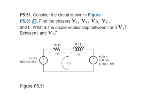 Solved P5.51. Consider the circuit shown in Figure P5.51 ㅁ. | Chegg.com