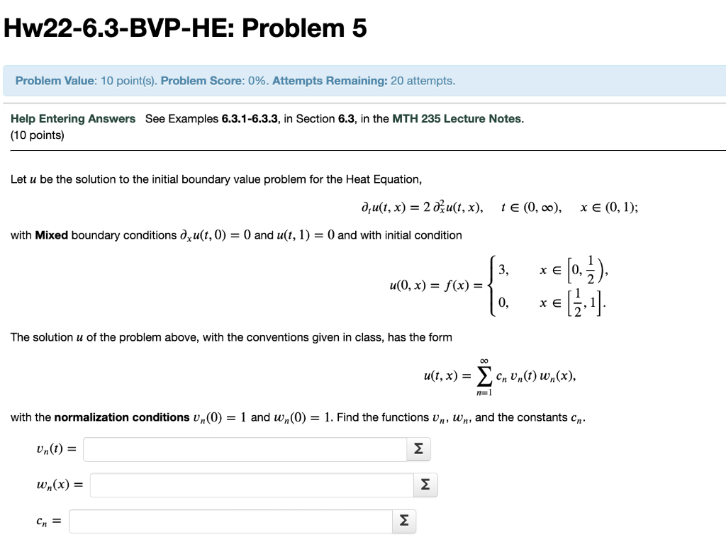 Solved Hw22-6.3-BVP-HE: Problem 5 Problem Value: 10 | Chegg.com