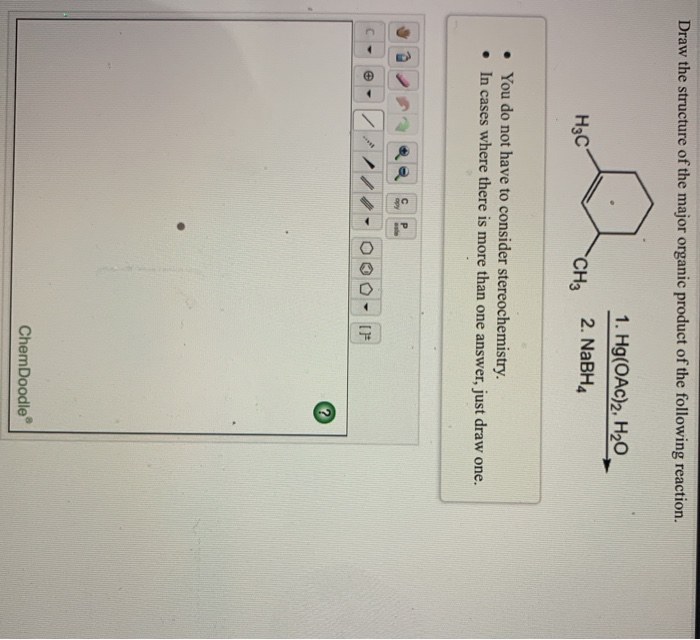 Solved Draw the structure of the major organic product of | Chegg.com