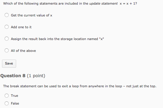 Solved In Python The Variable In The For Clause Is Referred 1289