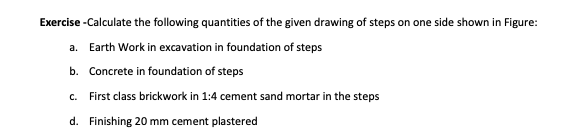 Exercise -Calculate the following quantities of the | Chegg.com