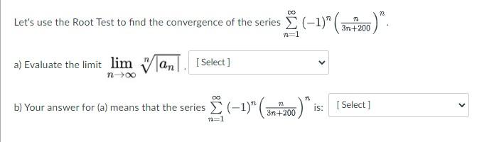 Solved DO 92 n n1 Let's use the Root Test to find the | Chegg.com