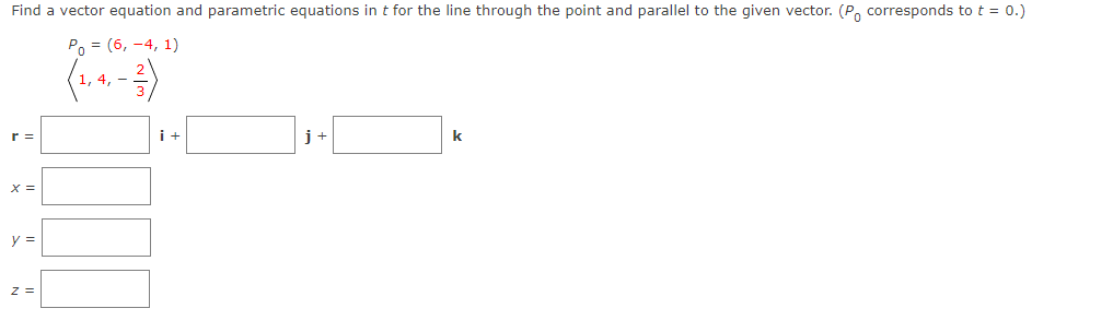 Solved Find a vector equation and parametric equations in t | Chegg.com