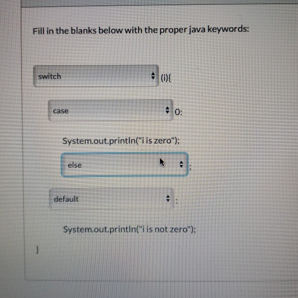 Solved Fill in the blanks below with the proper java | Chegg.com
