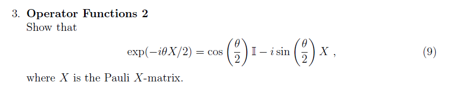 Solved Operator Functions 2Show | Chegg.com
