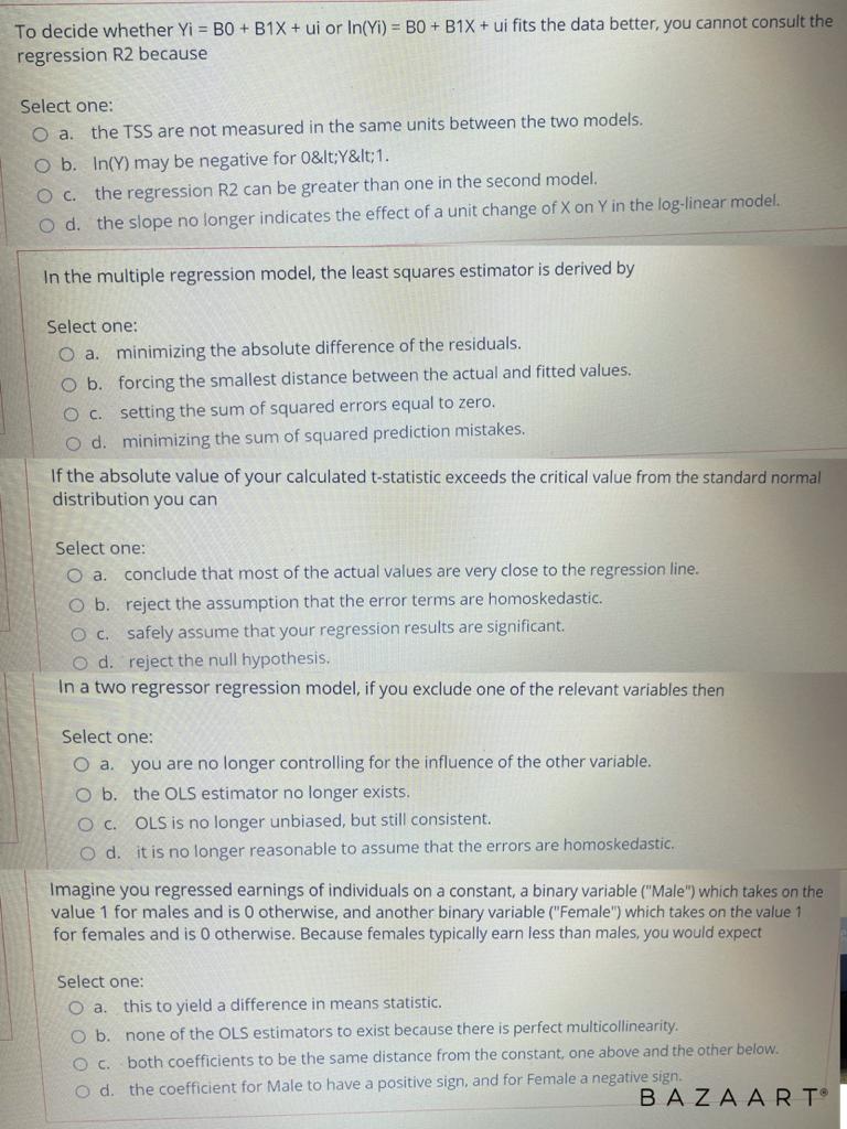 Solved If you reject a joint null hypothesis using the | Chegg.com