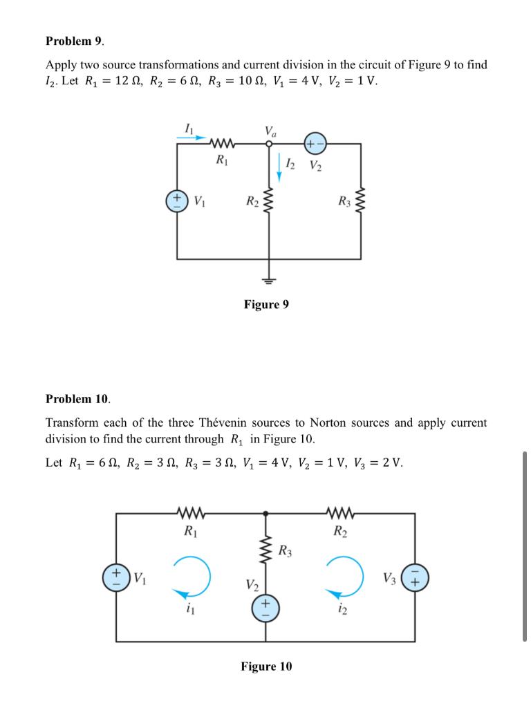 Solved Problem 9. Apply two source transformations and | Chegg.com