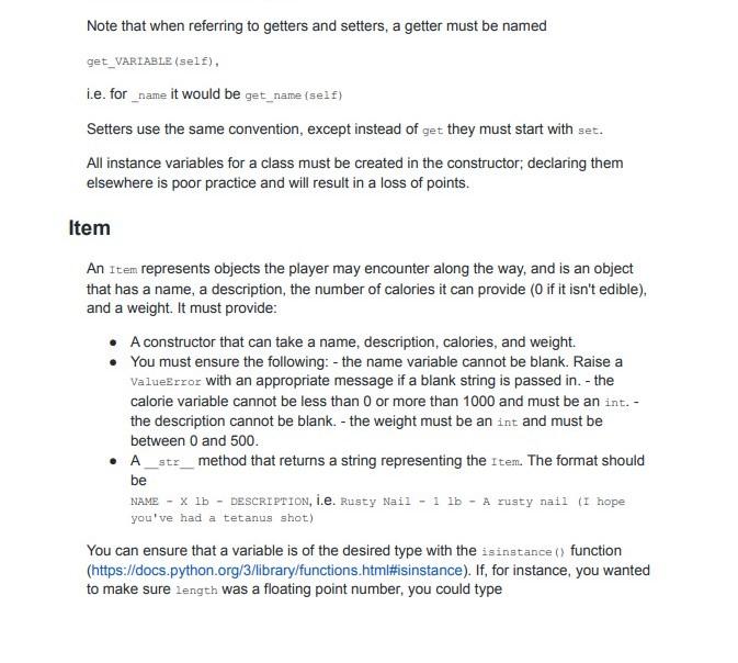 Solved Note that when referring to getters and setters, a | Chegg.com