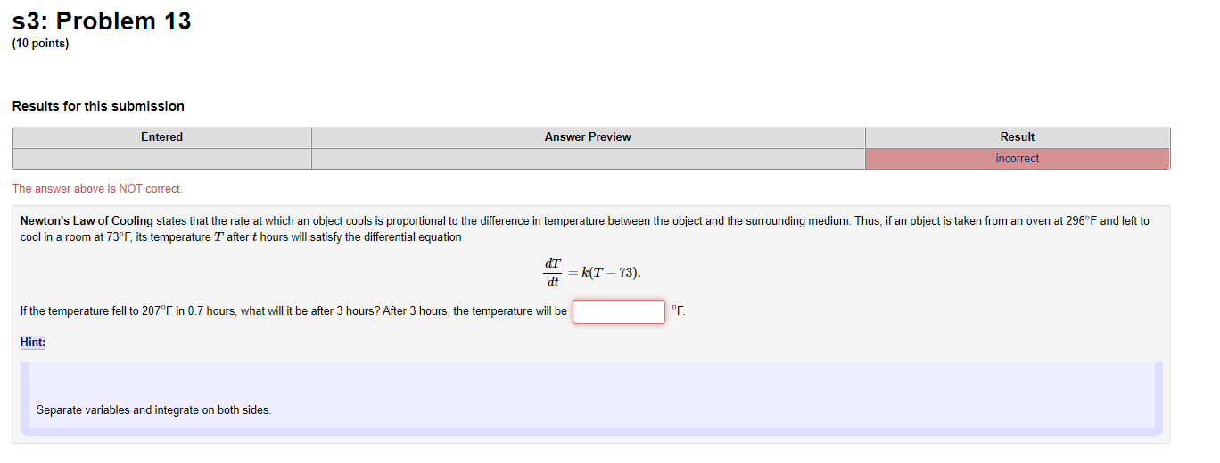 Solved s3: Problem 13 (10 points) Results for this | Chegg.com