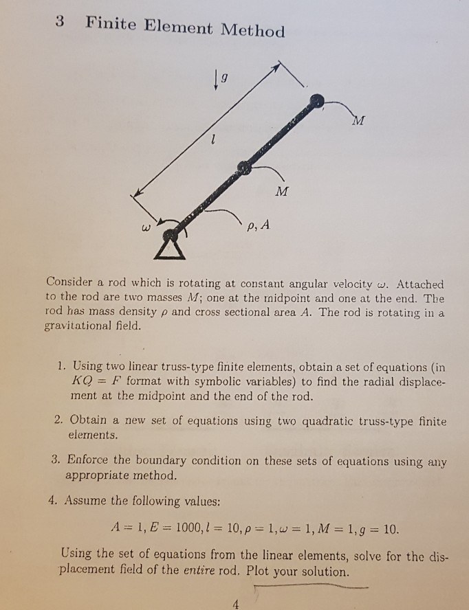 3 Finite Element Method p, Consider a rod which is | Chegg.com