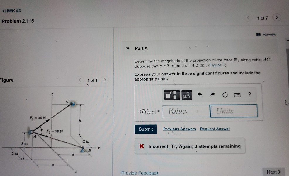 Solved (HWK 43 Problem 2.115 Review Part A | Chegg.com