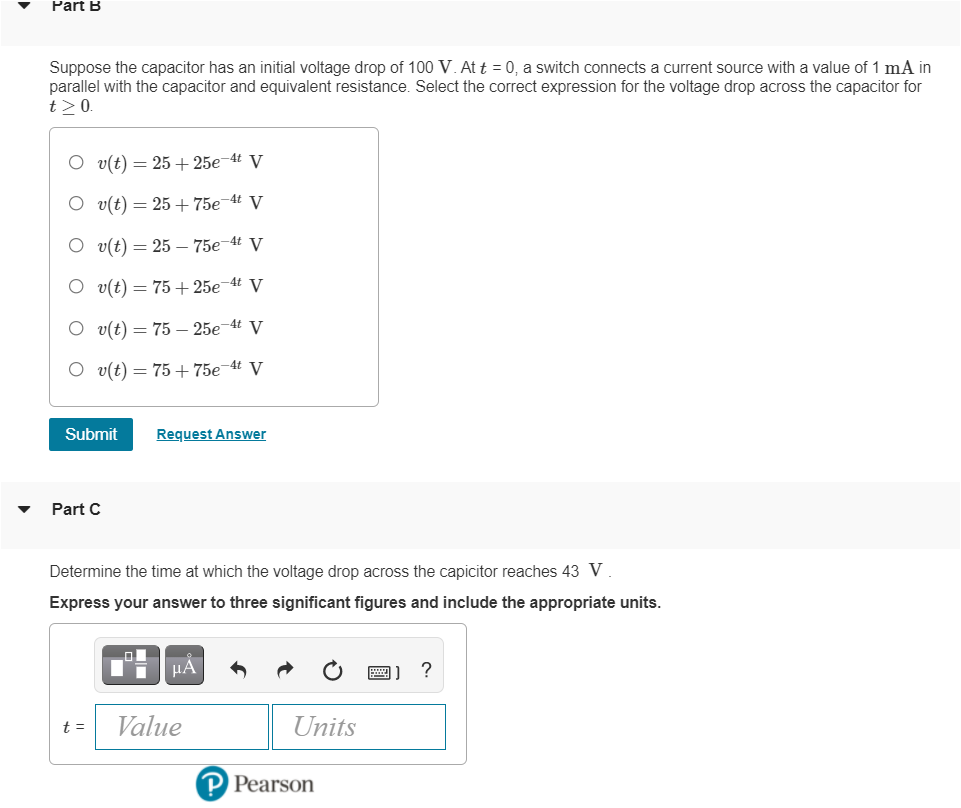 Solved Create a first-order RC circuit (Figure 1) with a | Chegg.com