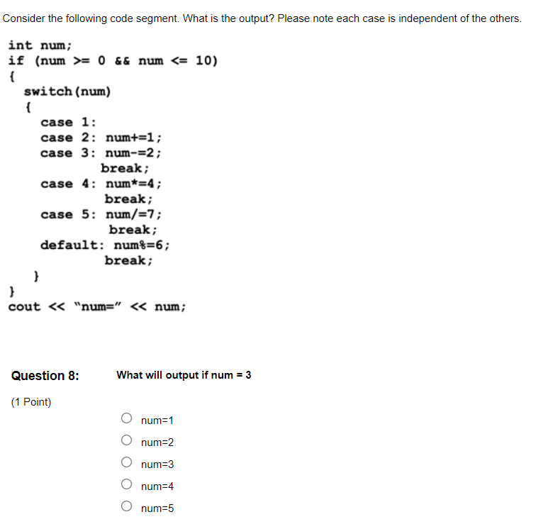 Solved Consider the following code segment. What is the | Chegg.com