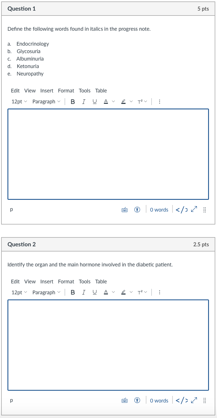 Solved Progress Note: Chief Complaint: "I am here for my | Chegg.com