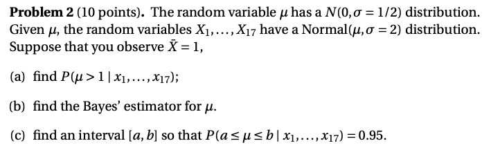 Solved Problem 2 (10 points). The random variable u has a | Chegg.com