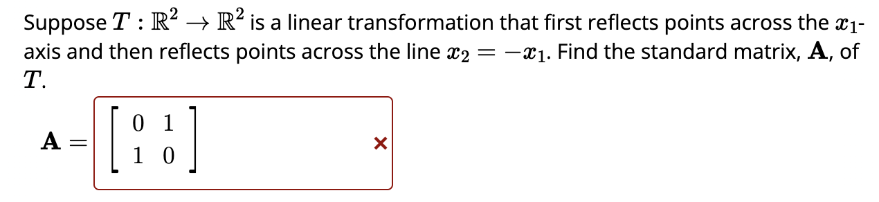 Solved Suppose T:R2→R2 ﻿is a linear transformation that | Chegg.com