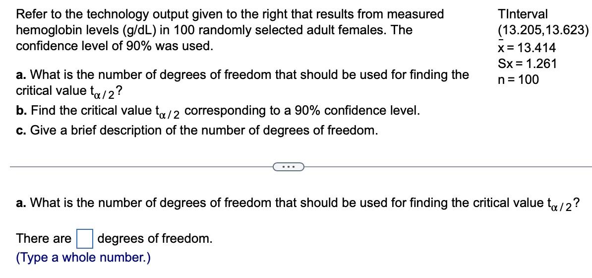 Solved Refer to the technology output given to the right | Chegg.com