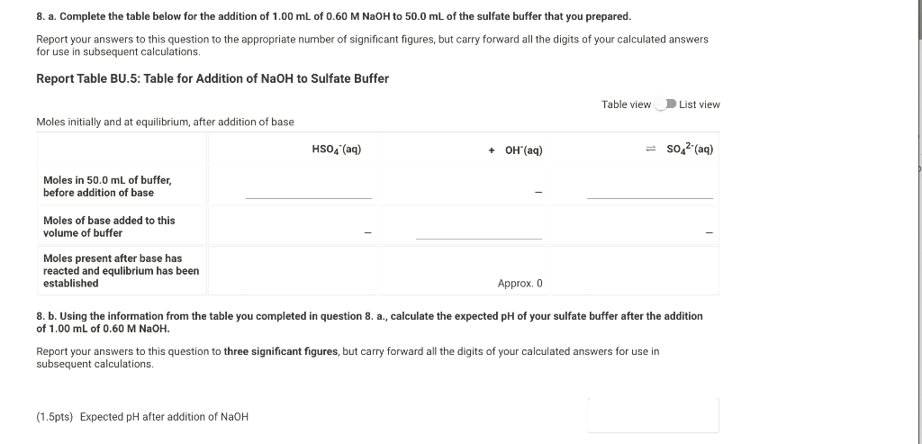 Solved 8. a. Complete the table below for the addition of | Chegg.com