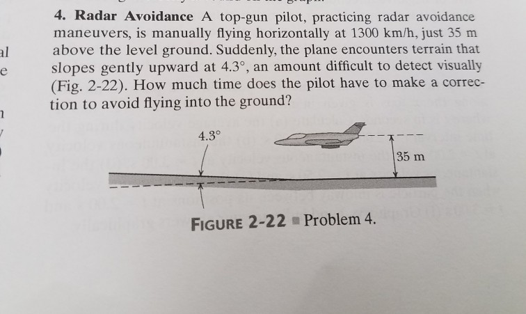 Solved 4. Radar Avoidance A top-gun pilot, practicing radar | Chegg.com