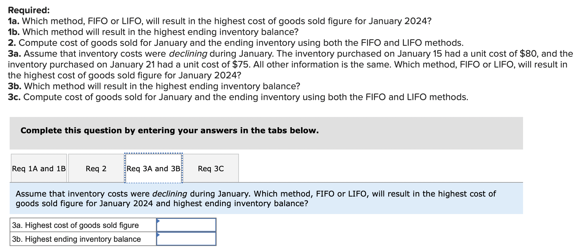 Required: 1a. Which method, FIFO or LIFO, will result | Chegg.com
