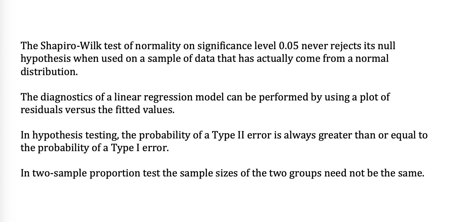 Solved The Shapiro-Wilk test of normality on significance | Chegg.com