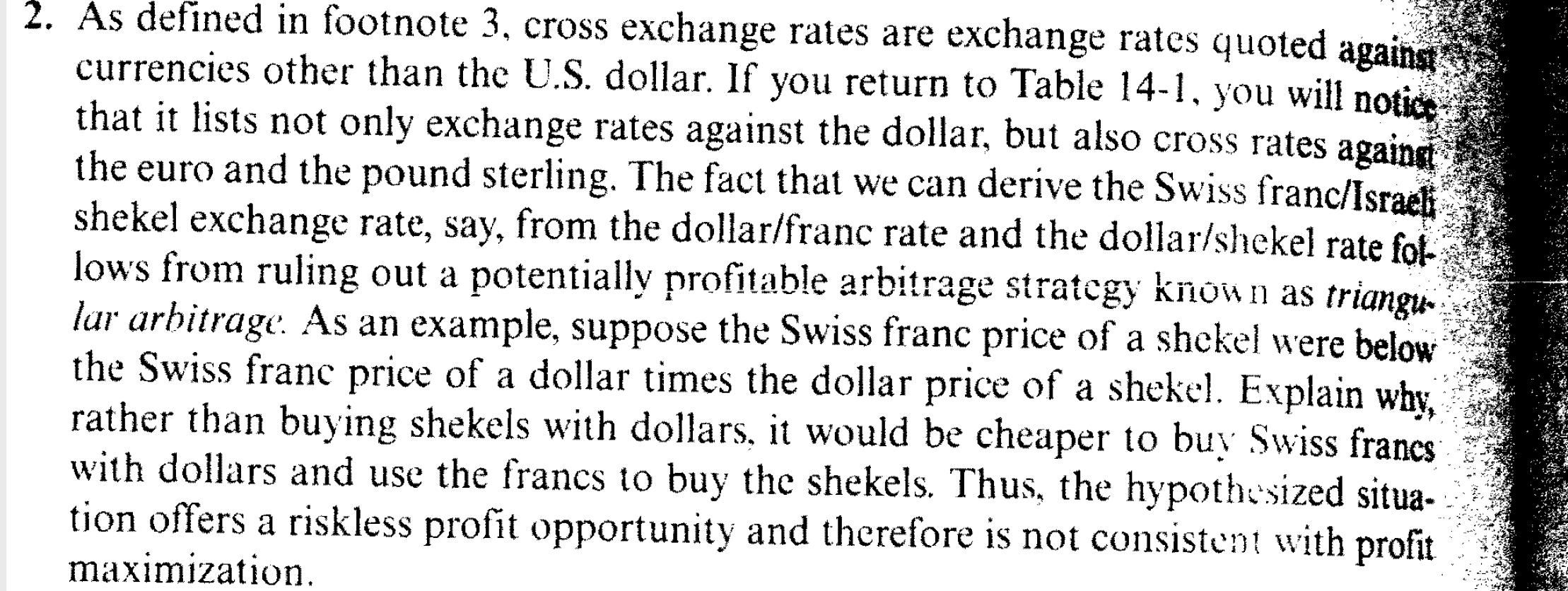 Solved 2. As defined in footnote 3, cross exchange rates are | Chegg.com