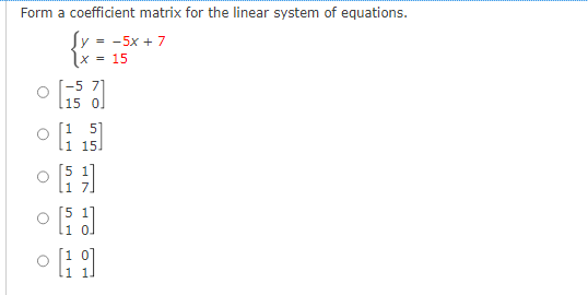 Solved Solve. −3([2x6−81]+[7−111−y])=[3−15−912]Form a | Chegg.com