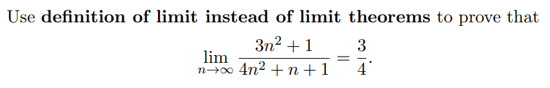 Solved Use definition of limit instead of limit theorems to | Chegg.com