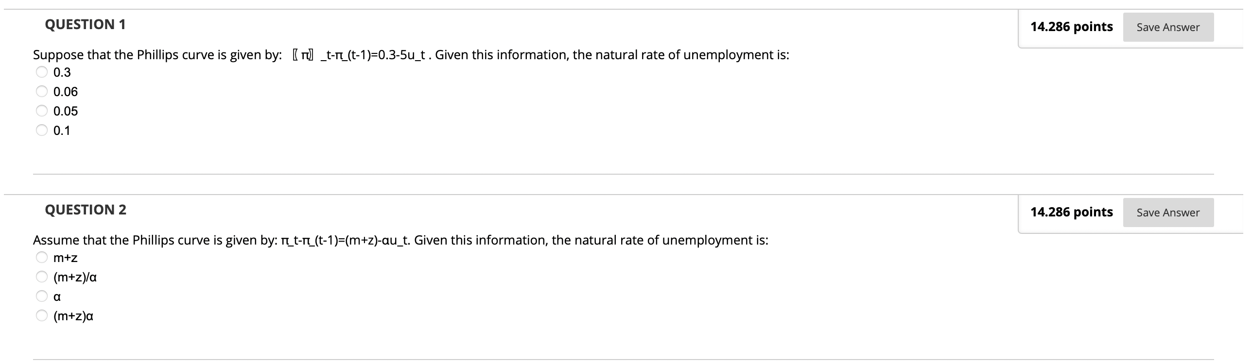 Solved QUESTION 1 14.286 points Save Answer Suppose that the | Chegg.com