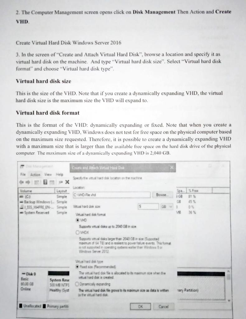 Solved 2. The Computer Management screen opens click on Disk | Chegg.com
